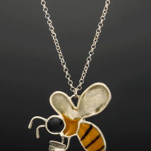 Bee Necklace, Necklace for Women, Bumble Bee Pendant Necklace, Honey ...