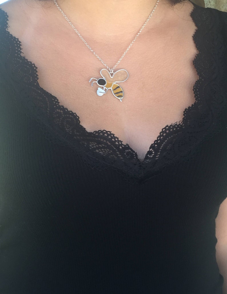 Bee Necklace Necklace for Women Bumble Bee Pendant Necklace - Etsy