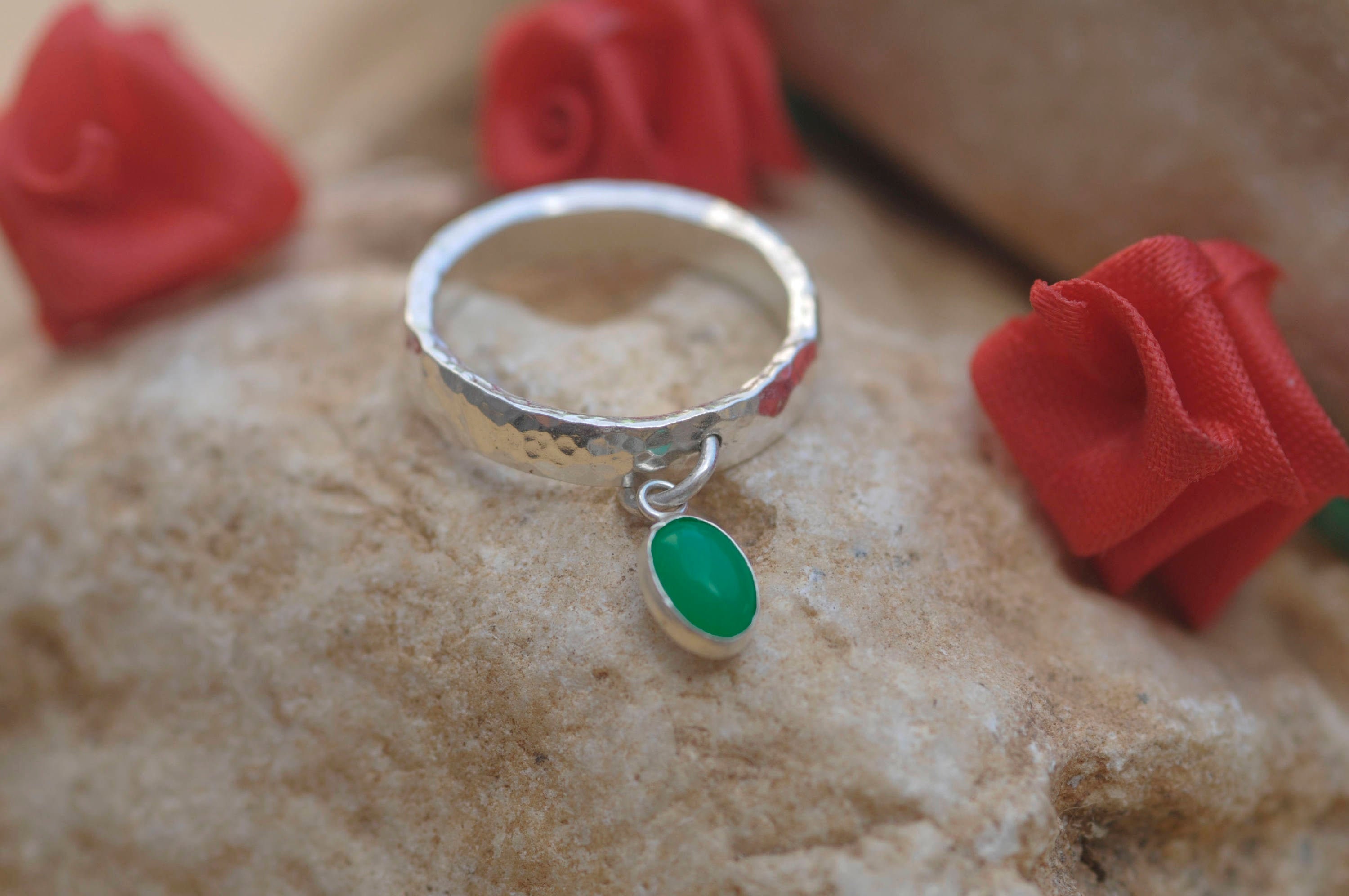 Silver Ring for Women Ring With Charm Unique Gemstone Ring | Etsy