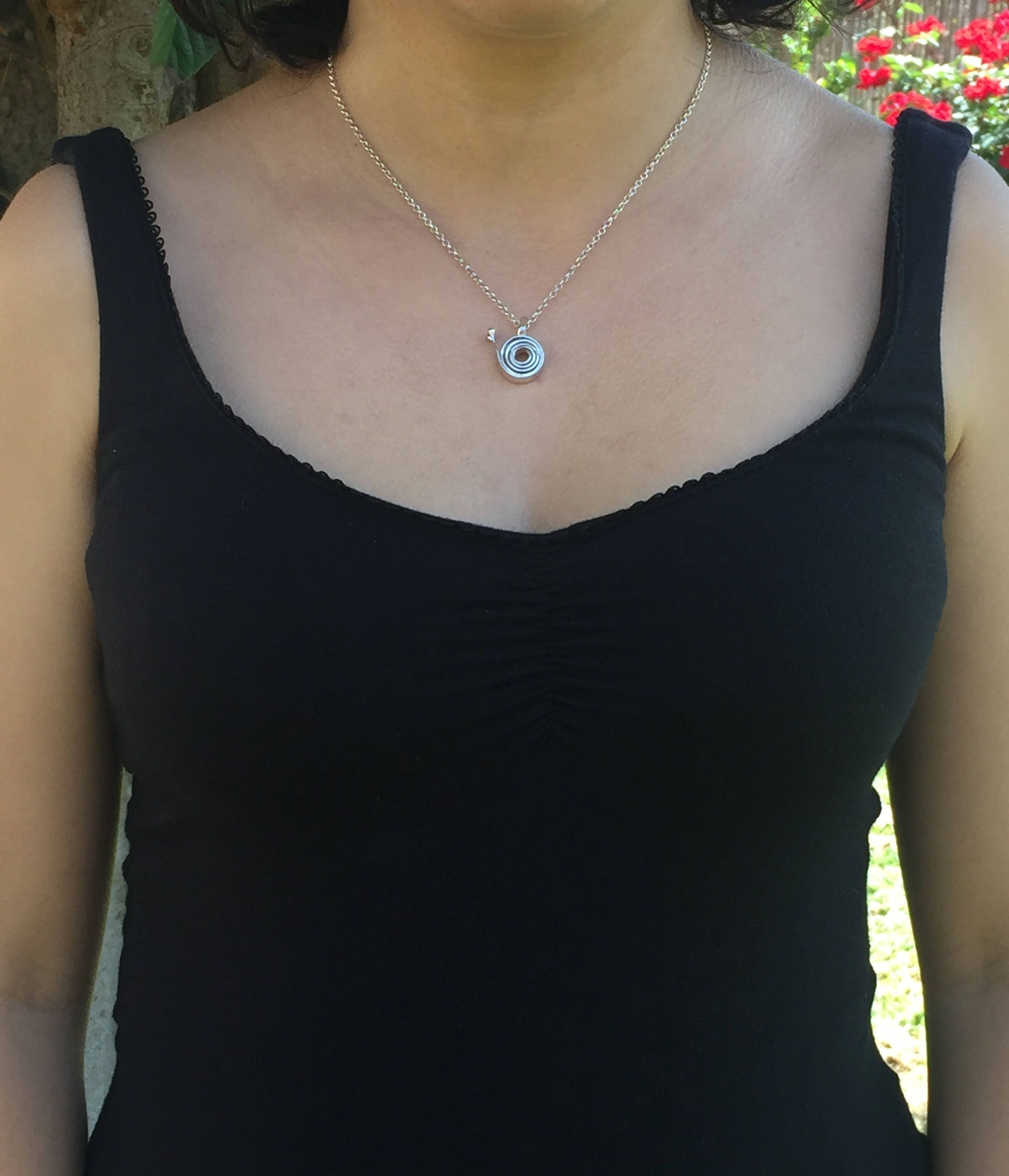 Unique Silver Necklace Snail Necklace Unique Necklace Cute - Etsy Israel