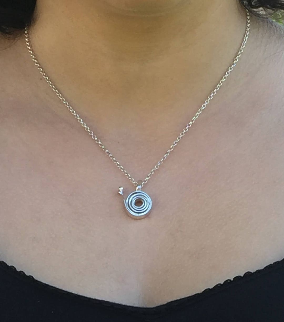 Unique Silver Necklace Snail Necklace Unique Necklace Cute - Etsy Israel