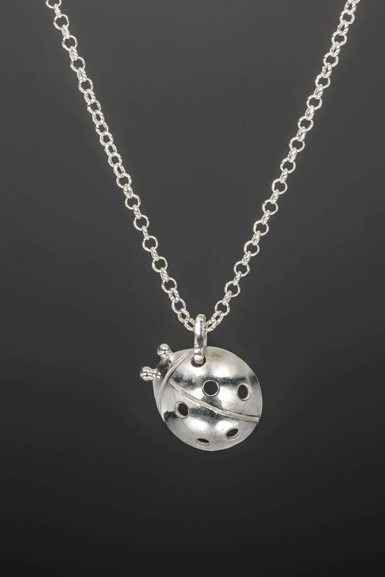 Ladybug Necklace, Unique Silver Necklace, Ladybug Jewelry, Good Luck ...