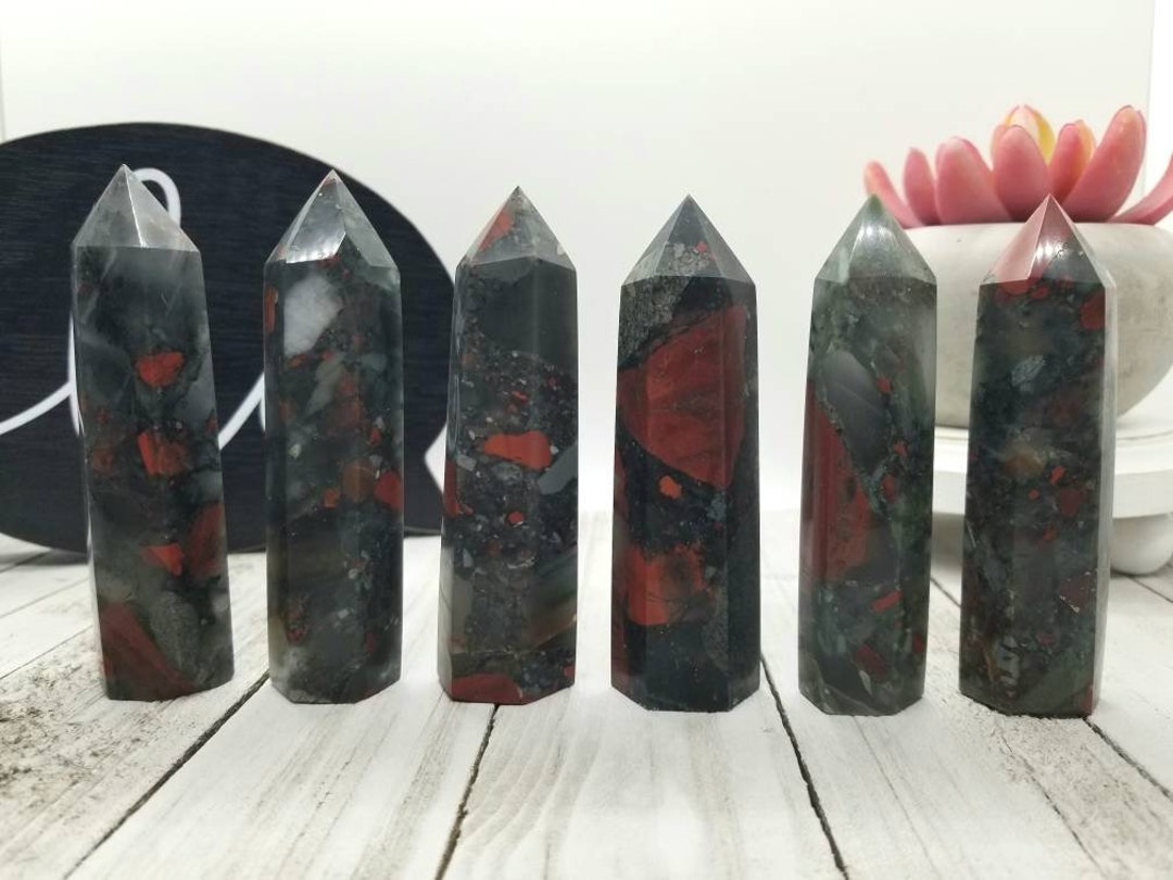 CHOOSE Your Own African Bloodstone Tower, Setonite Crystal Point - Etsy