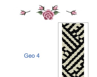 Geo Weave Peyote Bracelet Pattern Even Count | Etsy