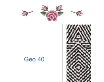 Geo 7 Peyote Bracelet Pattern Odd Count | Etsy