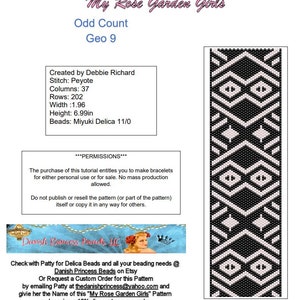 Geo 9 Peyote Bracelet Odd Count - Etsy