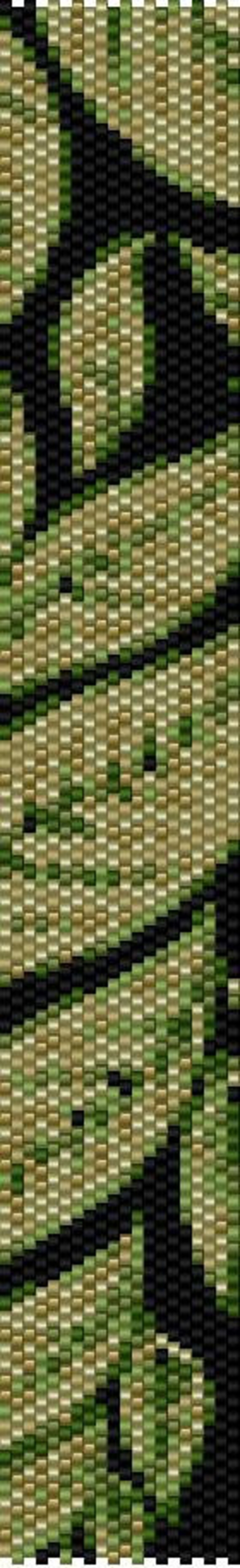 1 Inch Wide Leaves Bracelet Pattern - Even Count - Etsy