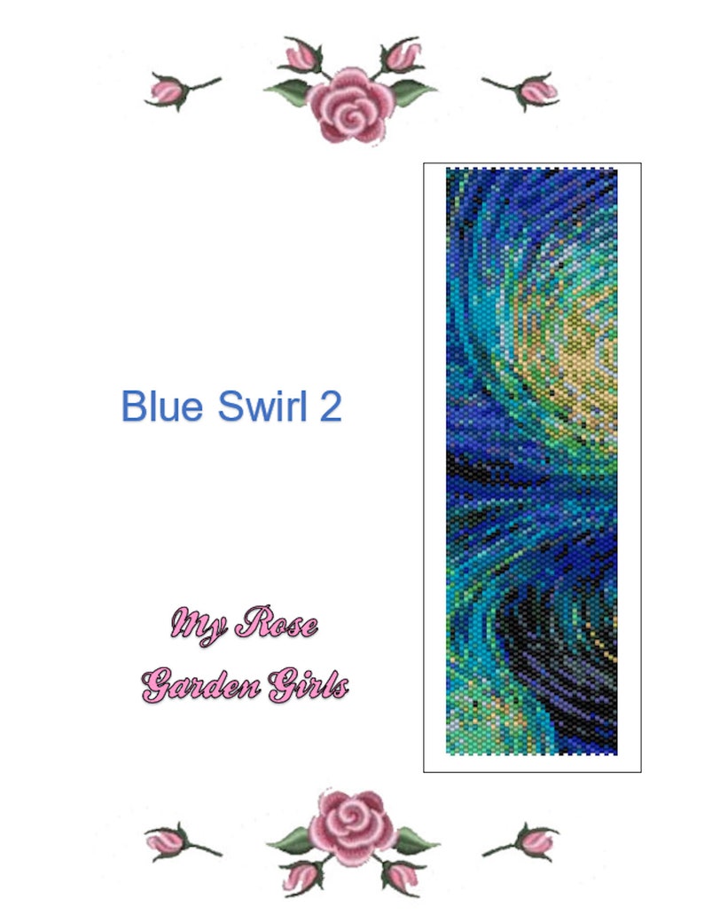 Blue Swirl 2 Peyote Bracelet Pattern Even Count | Etsy