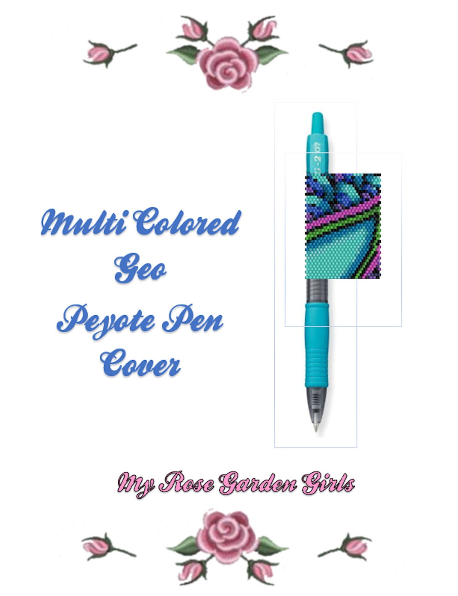 Multi Colored Geo Peyote Pen Cover Pattern - Etsy