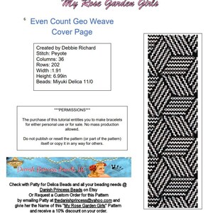 Geo Weave Peyote Bracelet Pattern Even Count - Etsy