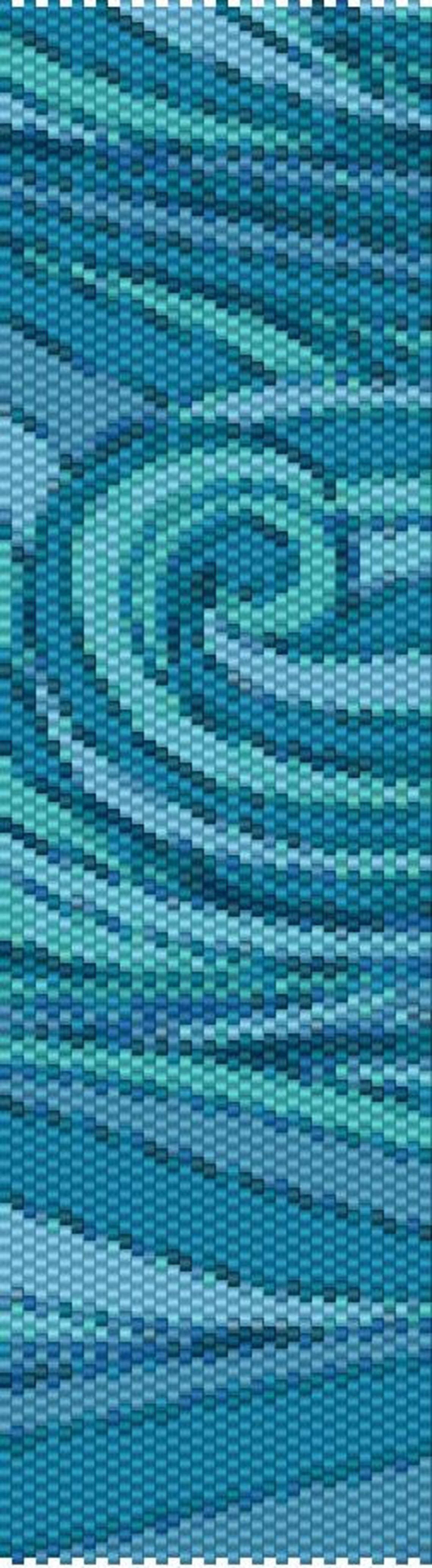 Blue Wave Peyote Bracelet Pattern Even Count - Etsy