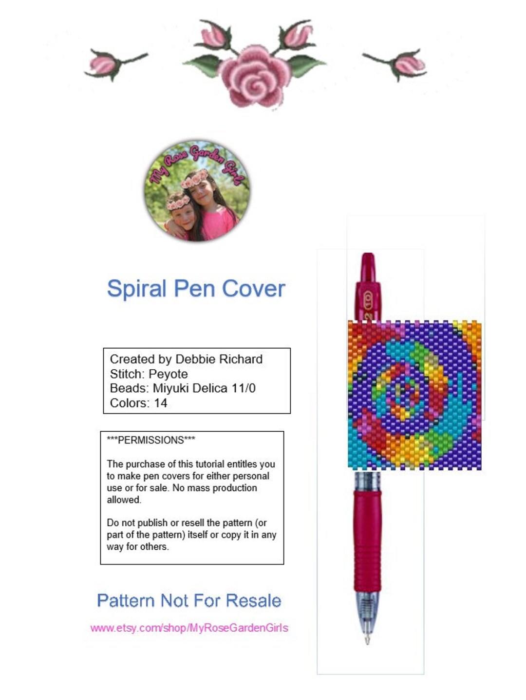 Spiral Peyote Pen Cover Pattern - Etsy