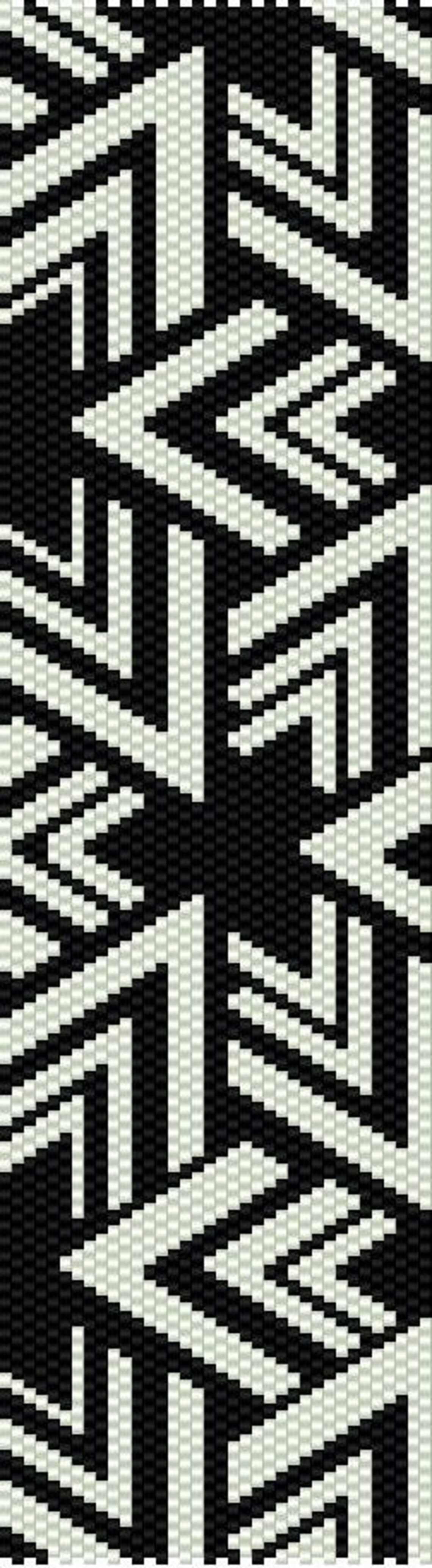 Geo Triangles Peyote Bracelet Pattern Even Count - Etsy