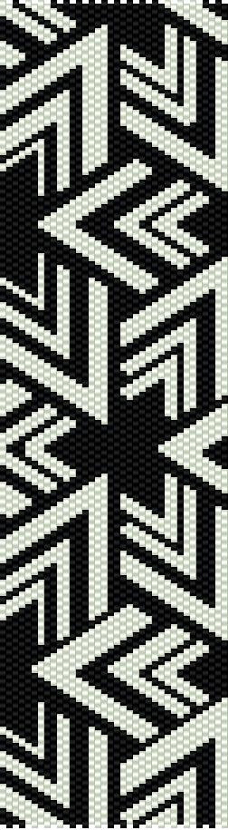 Geo Triangles Peyote Bracelet Pattern Even Count - Etsy