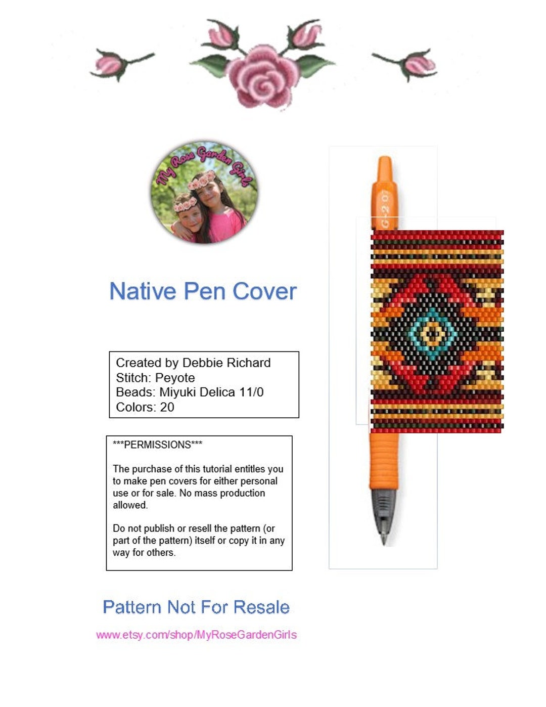 Native American Pen Cover Pattern - Etsy