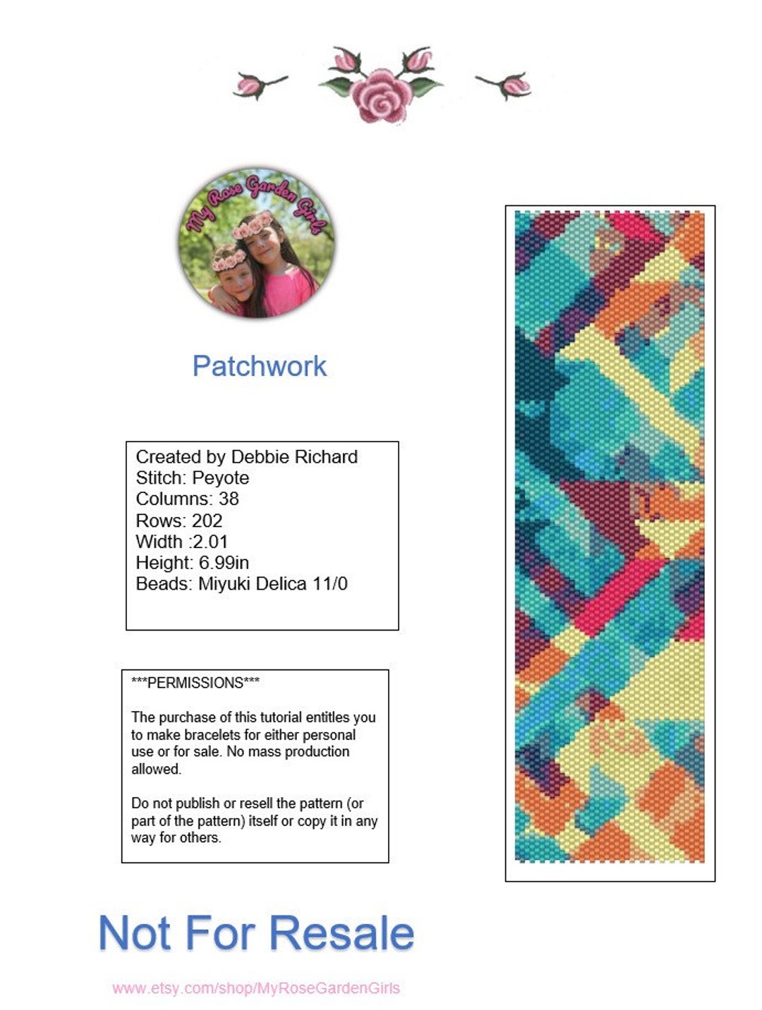 Patchwork Peyote Cuff Bracelet Pattern - Even Count - Etsy