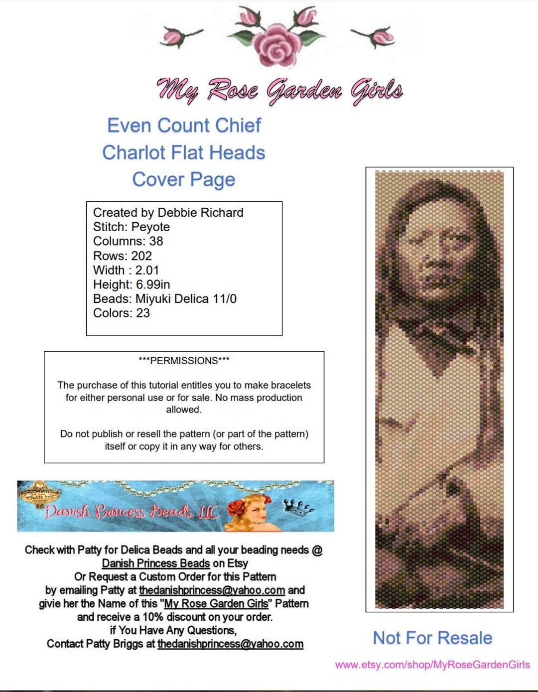 Chief Charlot Flat Heads Peyote Bracelet Pattern Even Count - Etsy