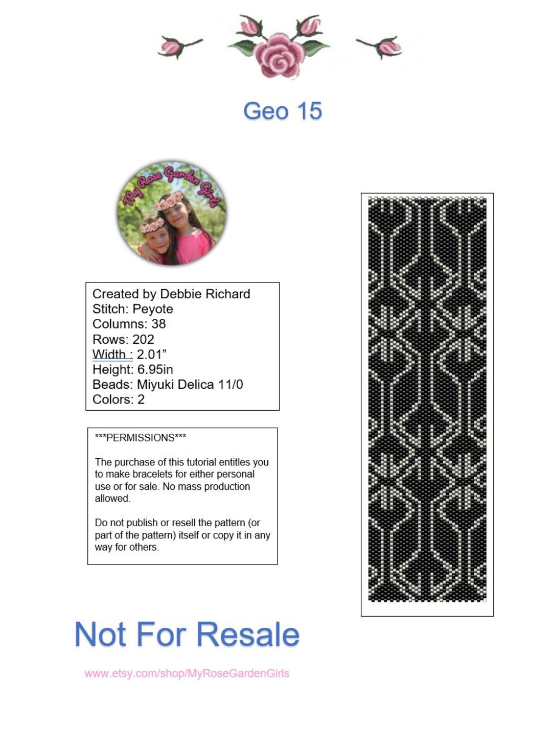 Geo 15 Peyote Bracelet Pattern Odd Count - Etsy