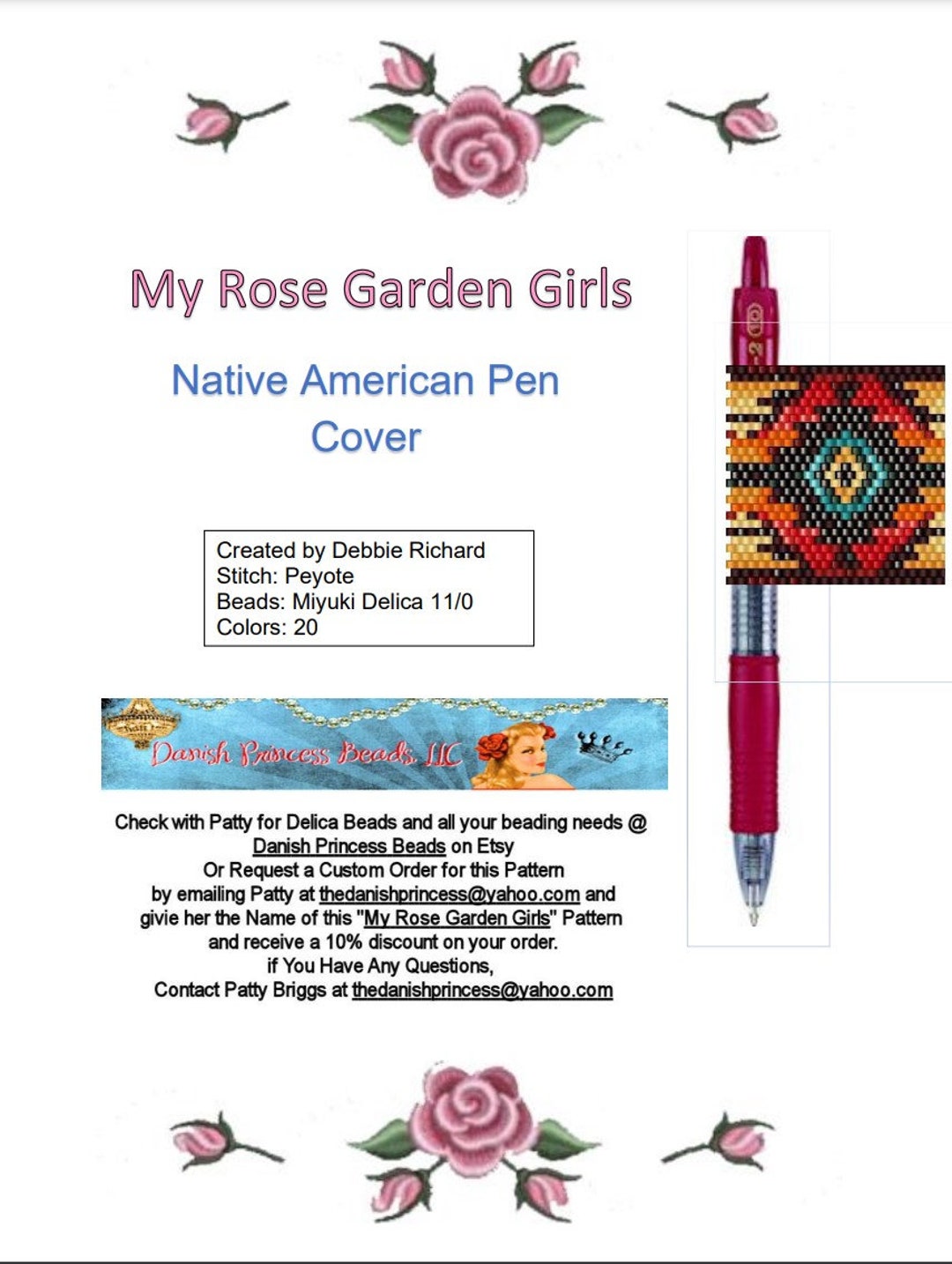 Native American Pen Cover Pattern - Etsy