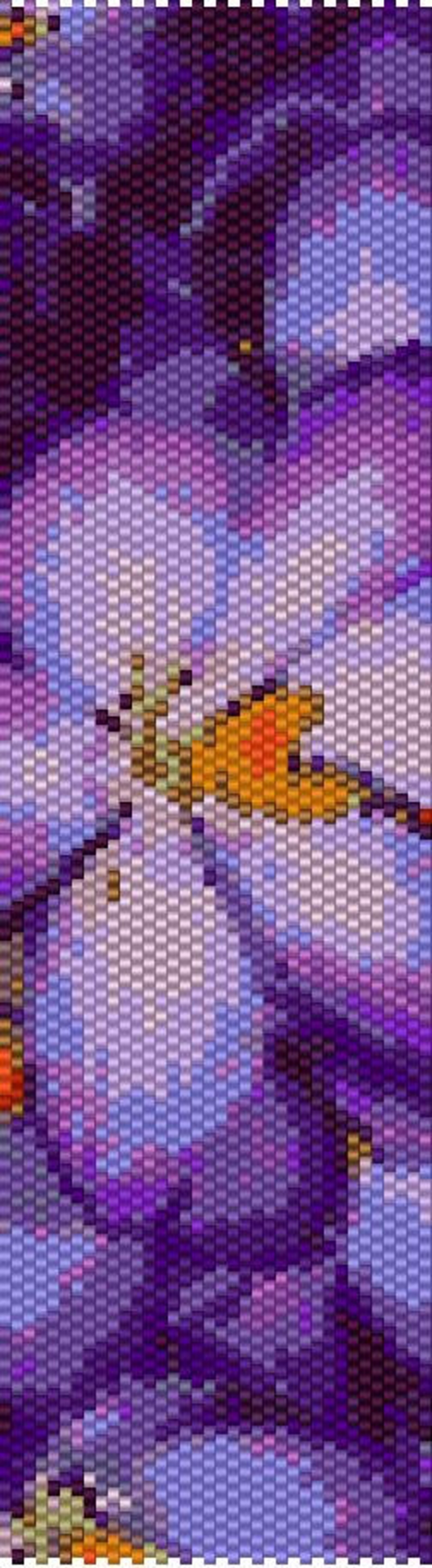 Purple Floral Peyote Pattern - Even Count - Etsy
