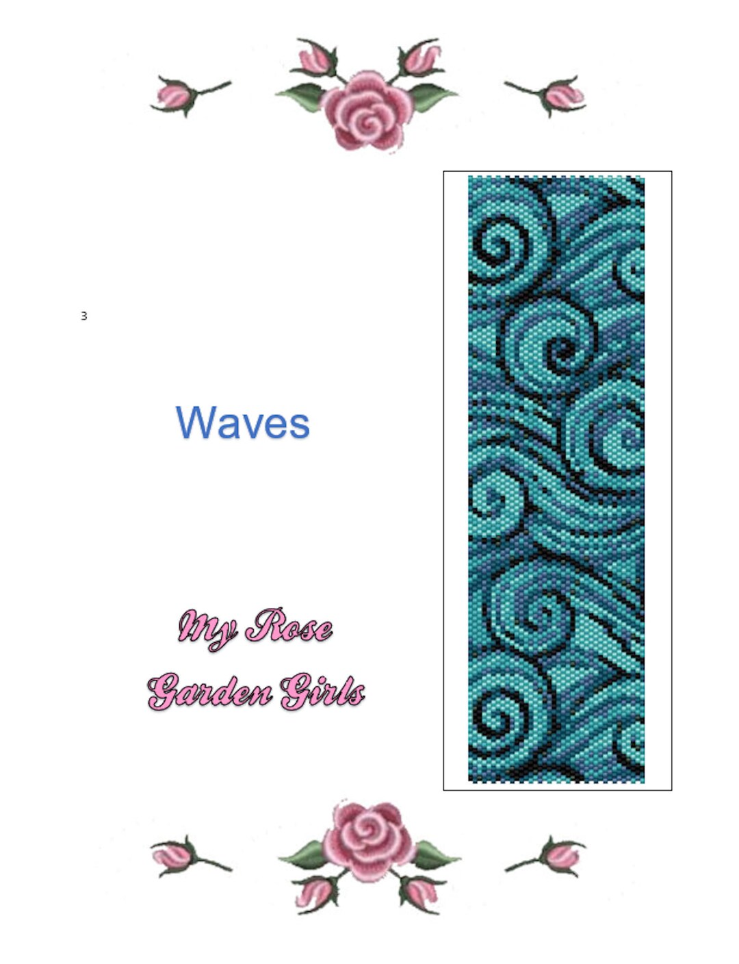 Waves Peyote Bracelet Pattern Even Count - Etsy