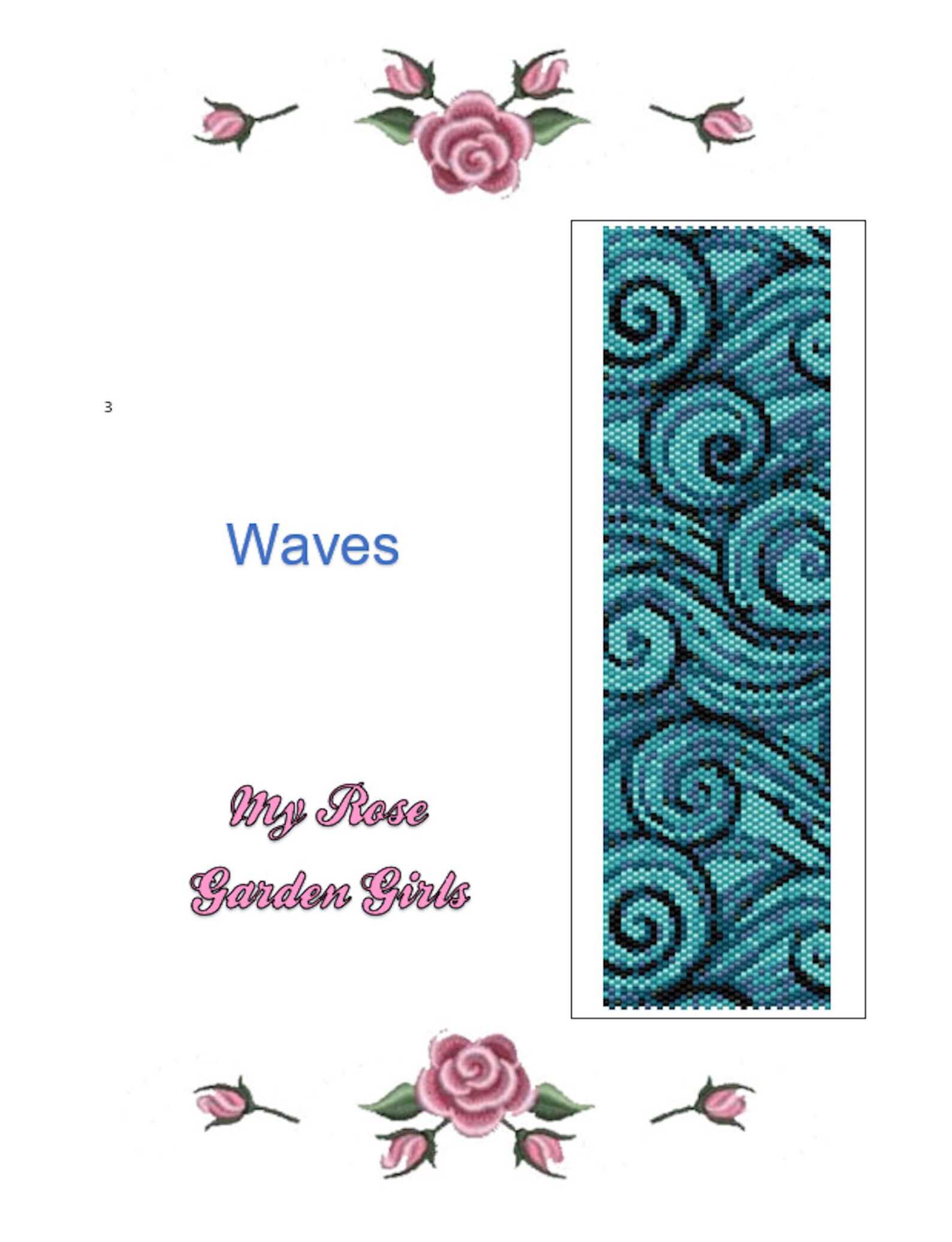 Waves Peyote Bracelet Pattern Even Count - Etsy