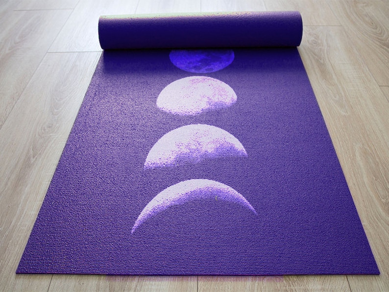 Moon Cycle Yoga Mat. Lunar Print. Celestial Print. - Etsy