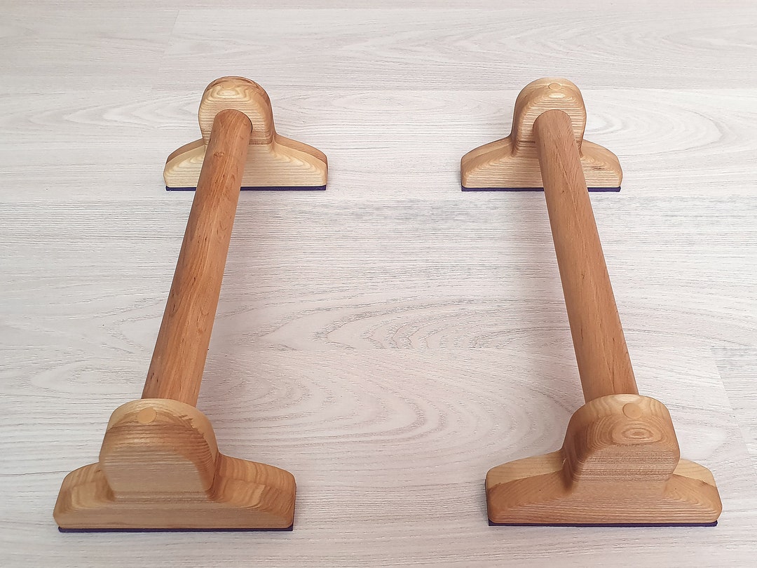 Wooden Parallettes Handstand Calisthenics GYM Fitness Gymnastics Bar ...