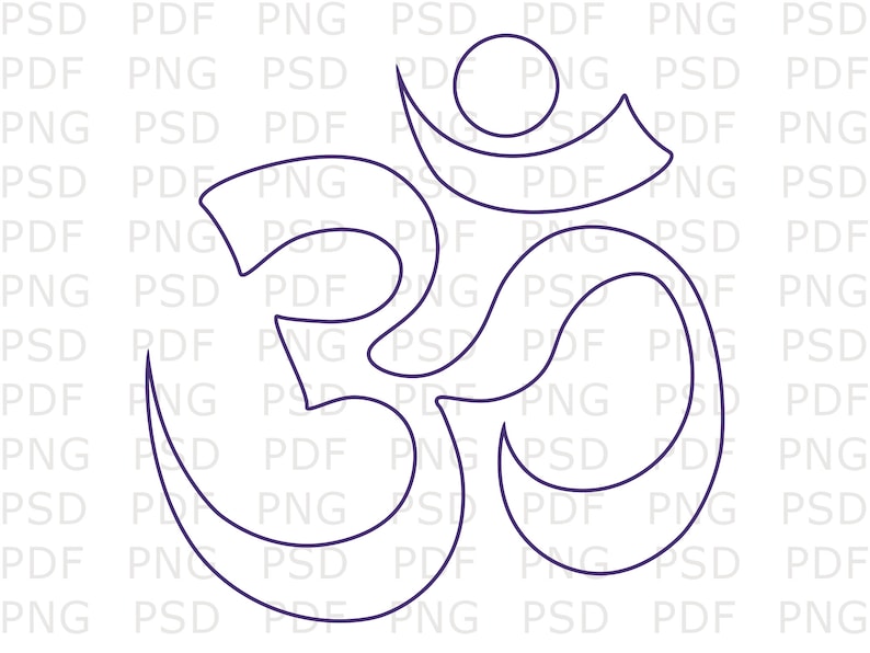 Digital Instant Download OM Symbol SVG. Cut File. PSD - Etsy