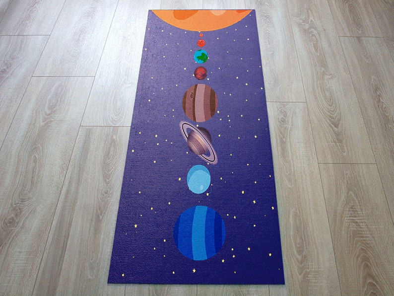 Yoga Mat With Planets and Stars. Celestial Print. Astronomical - Etsy