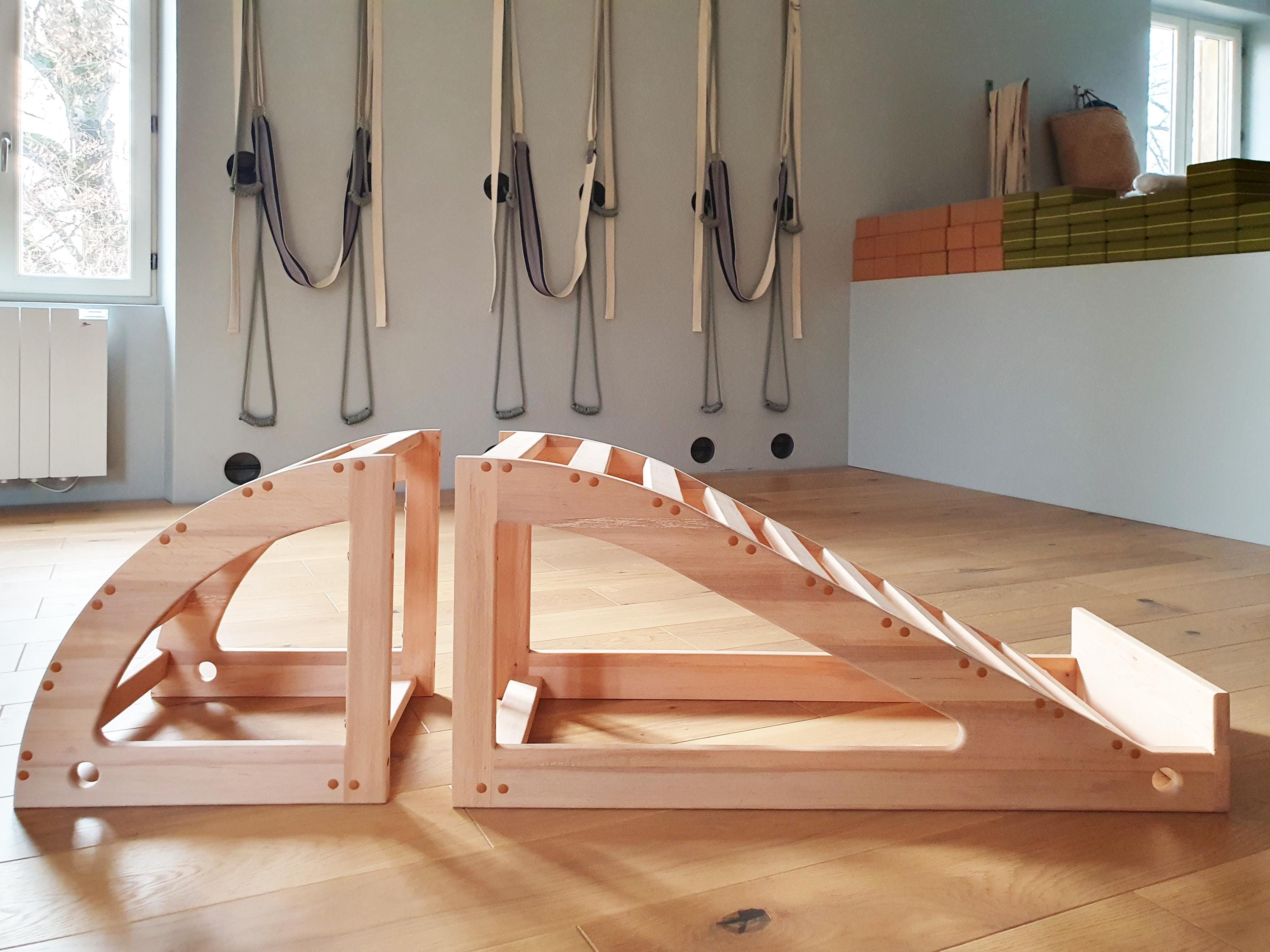 Iyengar Yoga Back Bending Bench. Wooden Yoga Bench. Viparita Dandasana ...