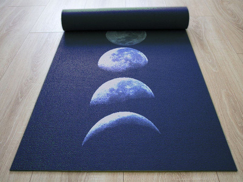 Moon Cycle Yoga Mat. Lunar Print. Celestial Print. - Etsy