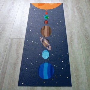 Yoga Mat With Planets and Stars. Celestial Print. Astronomical - Etsy