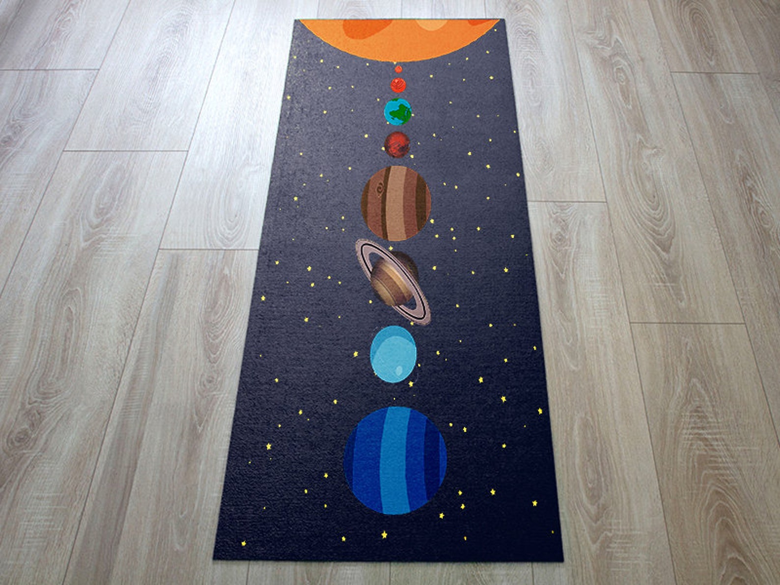 Yoga Mat with Planets and Stars. Celestial print. Astronomical | Etsy