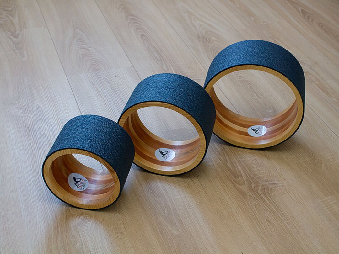 ECO Yoga Wheel Set 8", 10",12". Wooden Yoga Wheel. Wheel Covered With ...