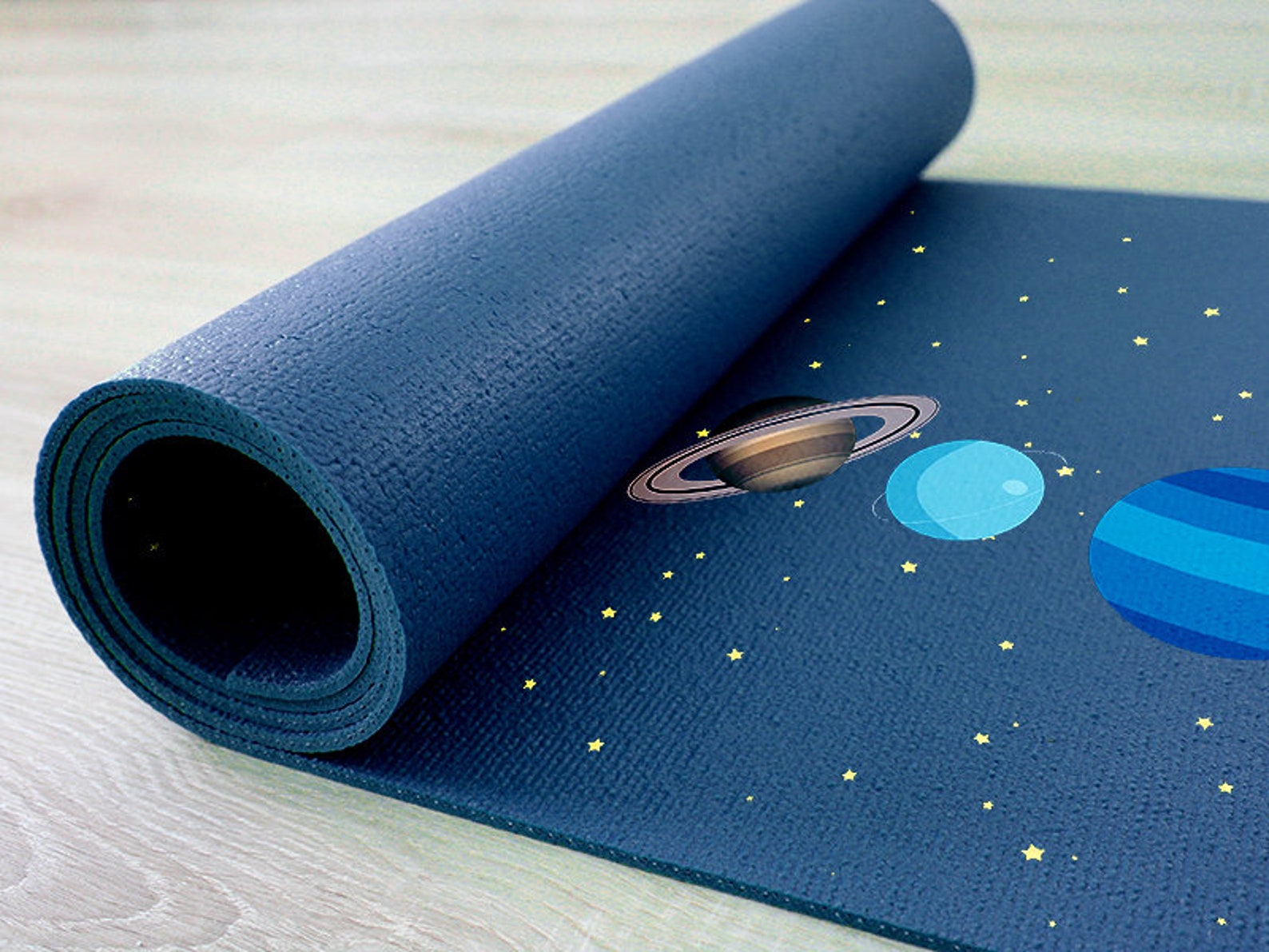 Yoga Mat With Planets and Stars. Celestial Print. Astronomical - Etsy