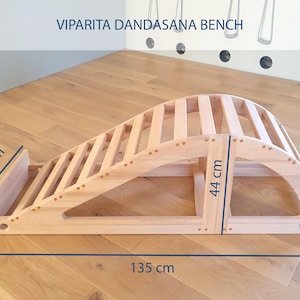 Iyengar Yoga Back Bending Bench. Wooden Yoga Bench. Viparita Dandasana ...