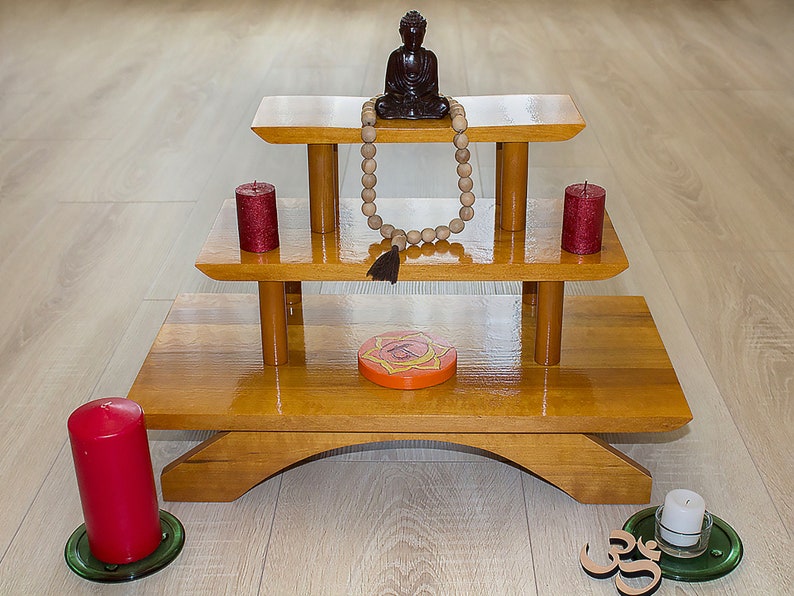 Puja Table. Meditation Shrine. Prayer Table. Meditation Altar. Tea ...