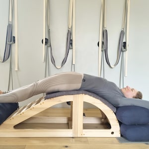 Iyengar Yoga Back Bending Bench. Wooden Yoga Bench. Viparita Dandasana ...