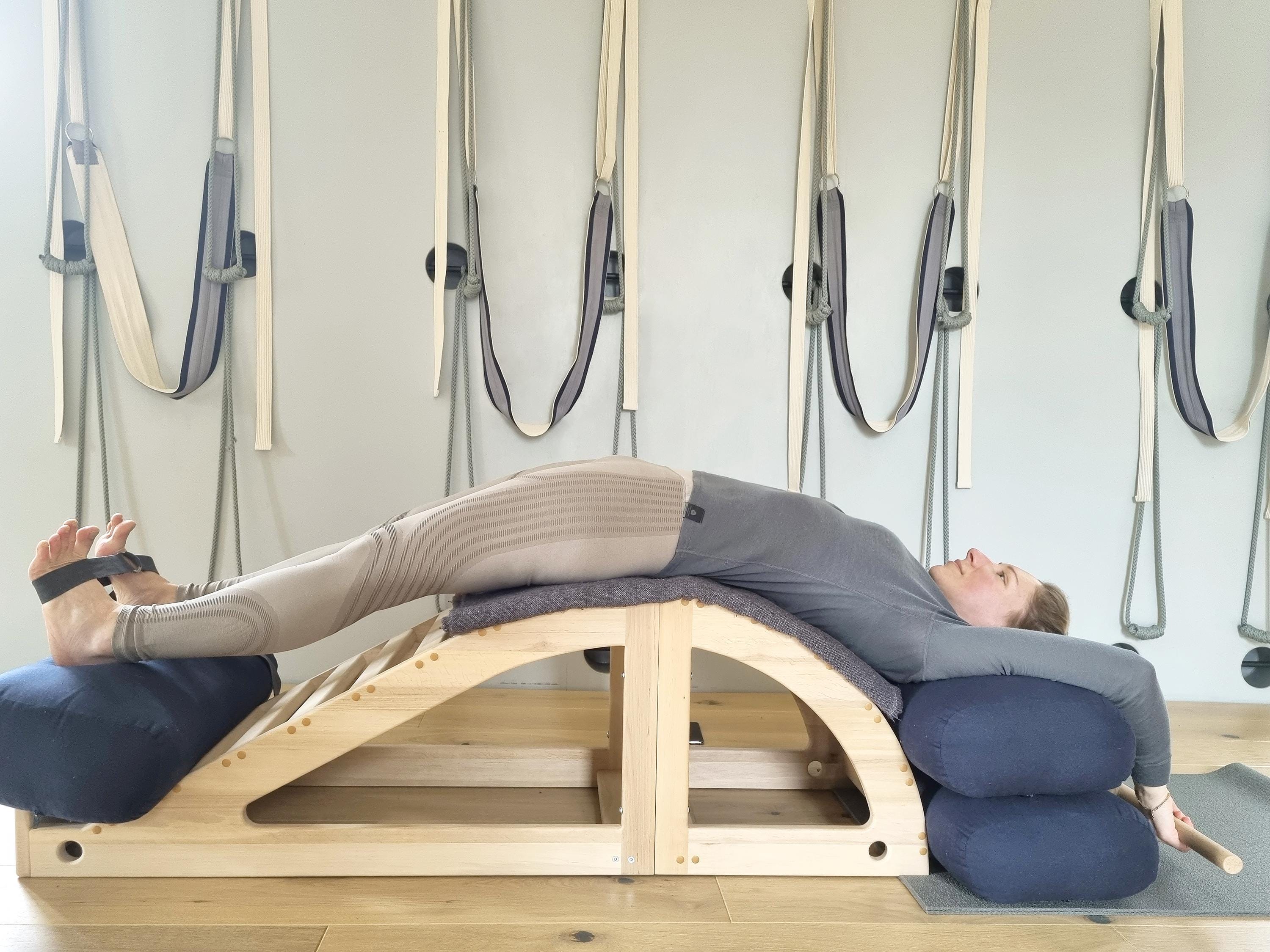Iyengar Yoga Back Bending Bench. Wooden Yoga Bench. Viparita Dandasana ...