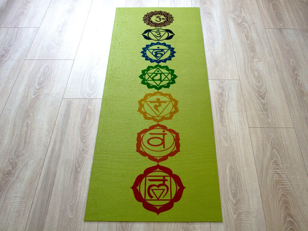 Сhakra Yoga Mat. Gift Idea for Yoga Practice. Sacred Geometry. Non-slip ...