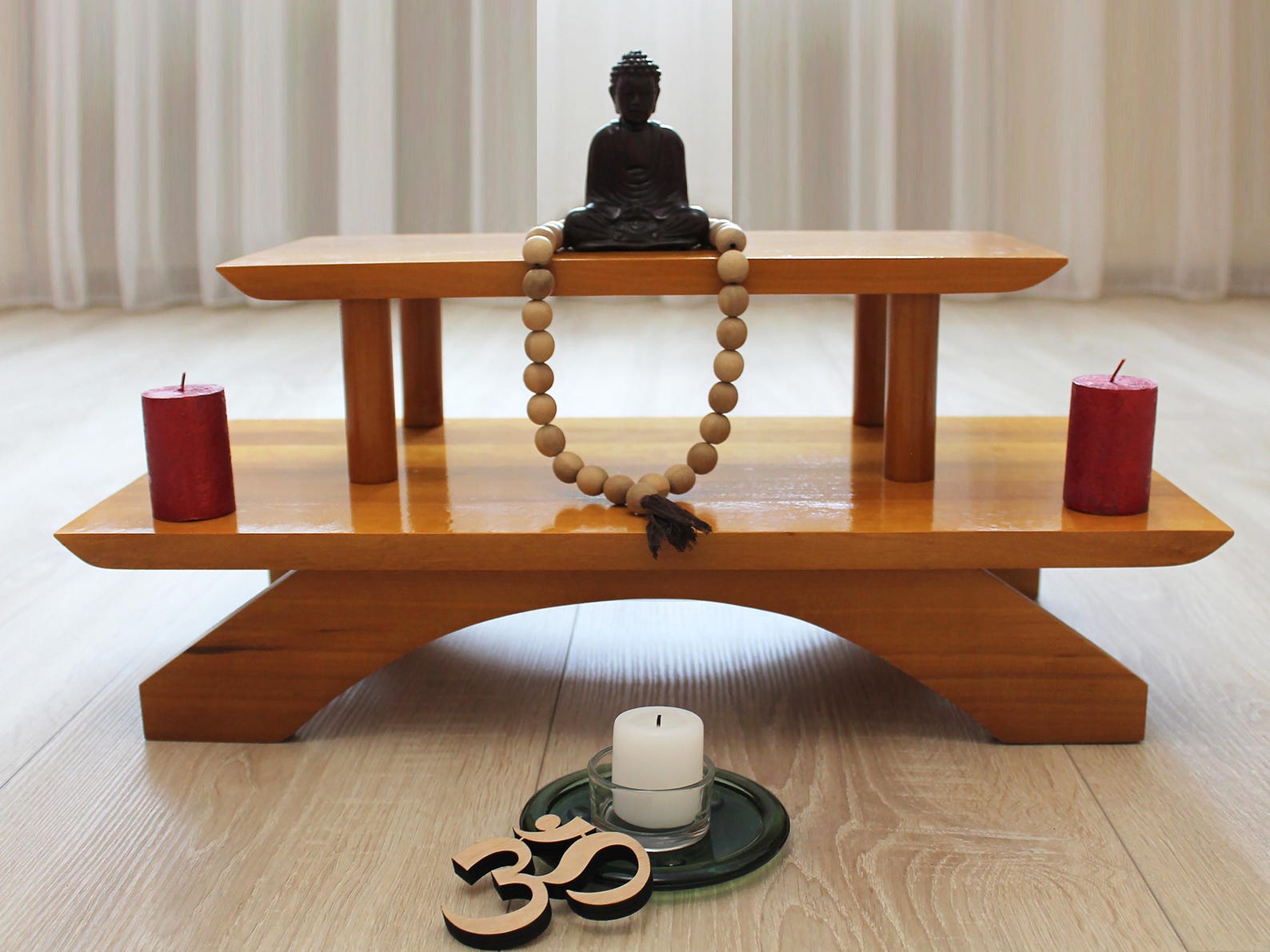 Puja Table. Meditation Shrine. Prayer Table. Meditation Altar. Tea ...