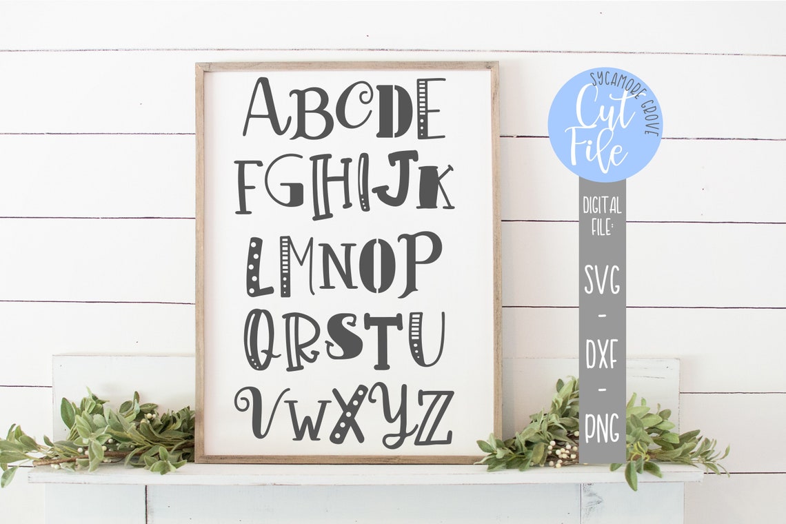 Decorative Alphabet Svg Abcs Svg Homeschool Teacher Alphabet - Etsy