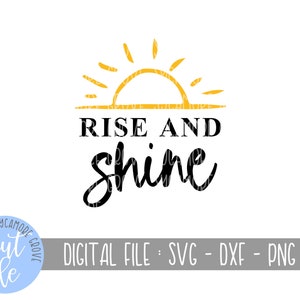 Rise and Shine Svg, Nursery Bedroom Decor Svg, Kids Playroom Art Svg ...