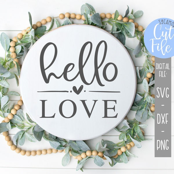 Hello Love Sign - Etsy