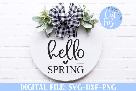 Hello Spring Svg Farmhouse Spring Easter Svg Silhouette | Etsy