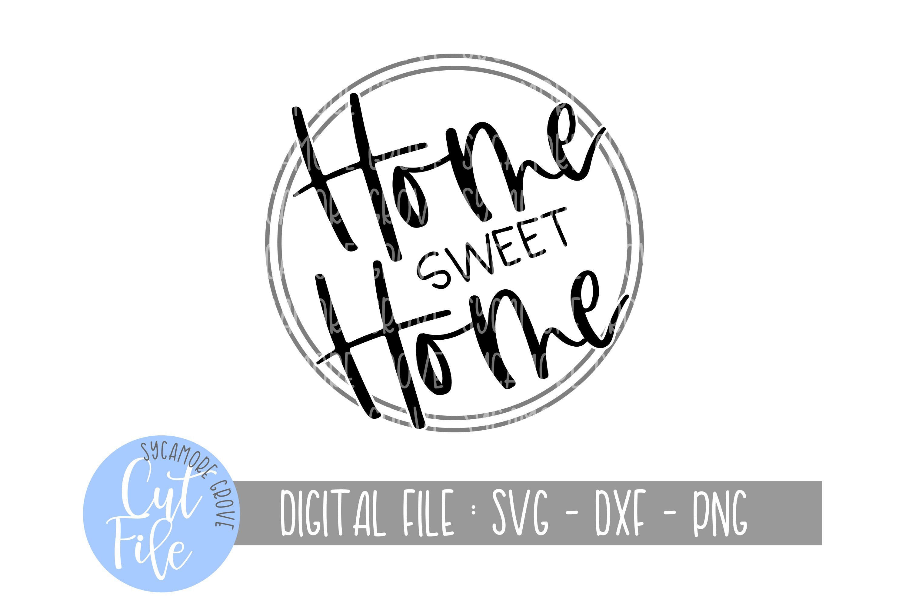 Round Home Sweet Home Svg Door Hanger Svg Welcome to Our - Etsy
