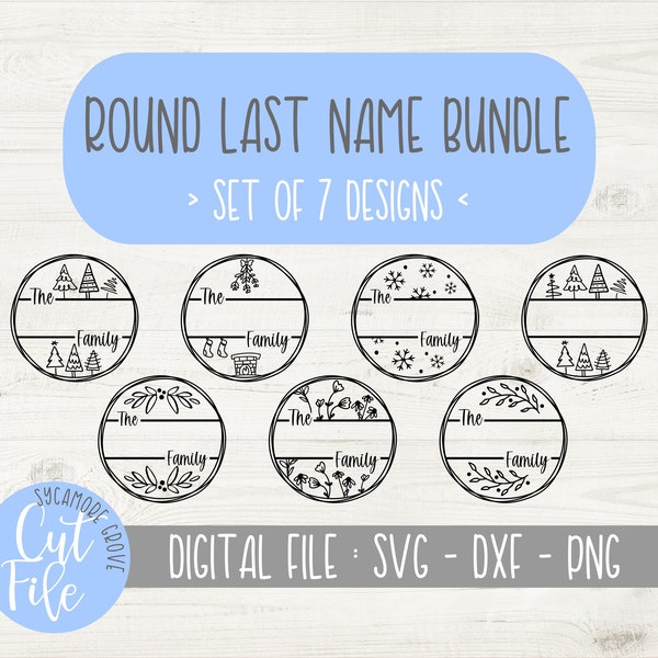 Family Name Svg - Etsy
