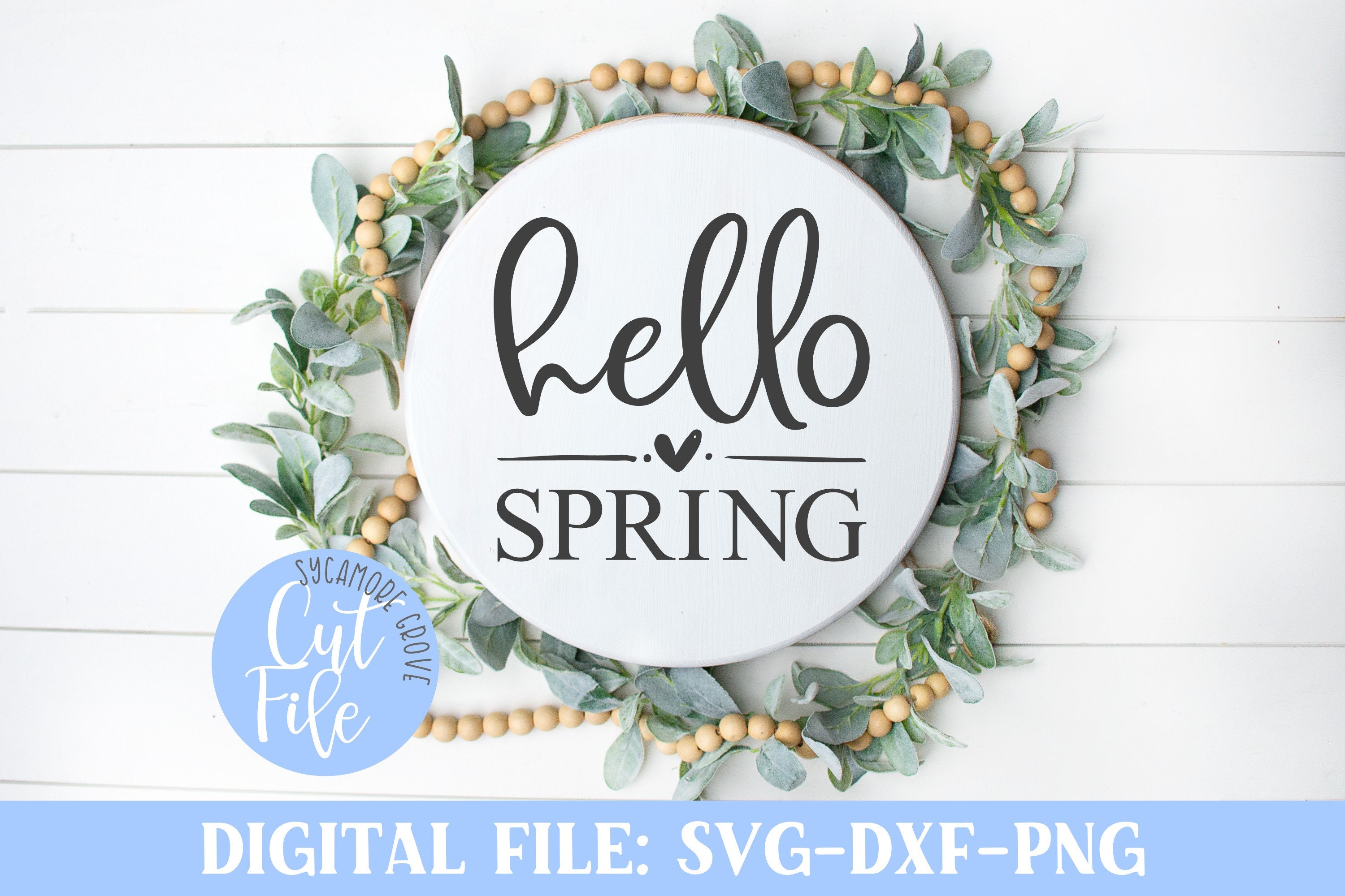 Hello Spring Svg Farmhouse Spring Easter Svg Silhouette | Etsy