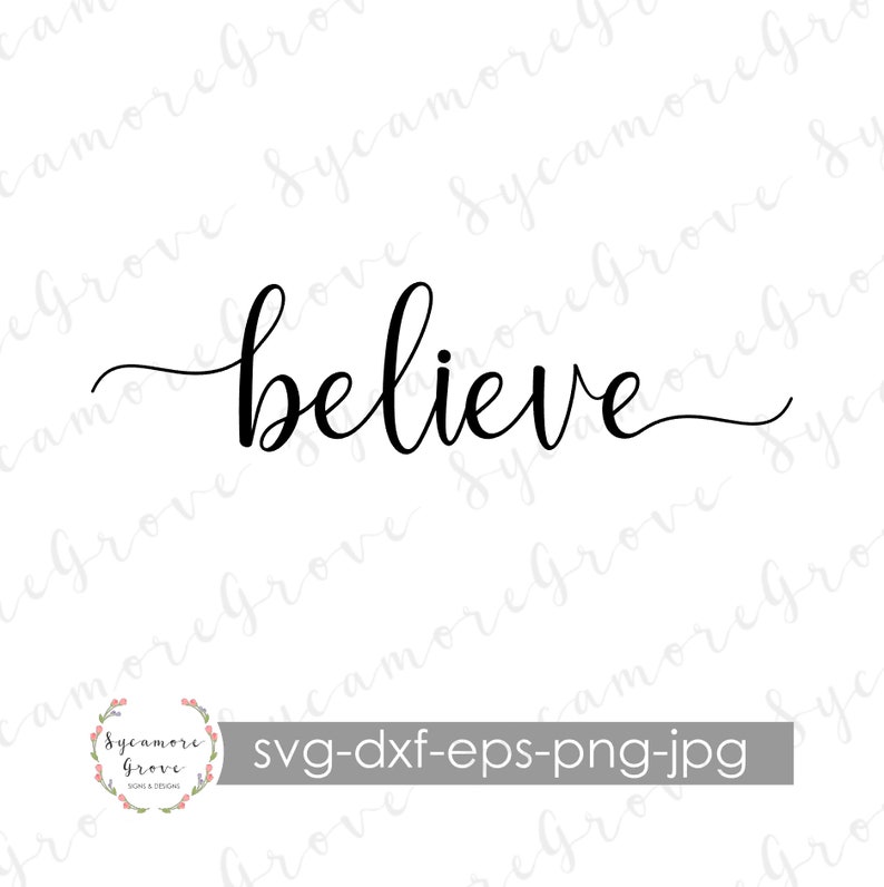 Believe SVG Christmas Digital Cut File Holiday Clip Art - Etsy